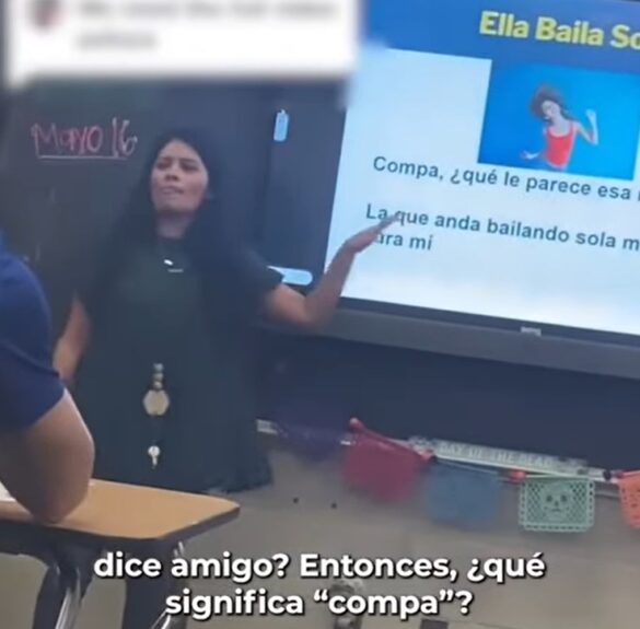 Maestra enseña español con 'Ella Baila Sola' de Peso Pluma