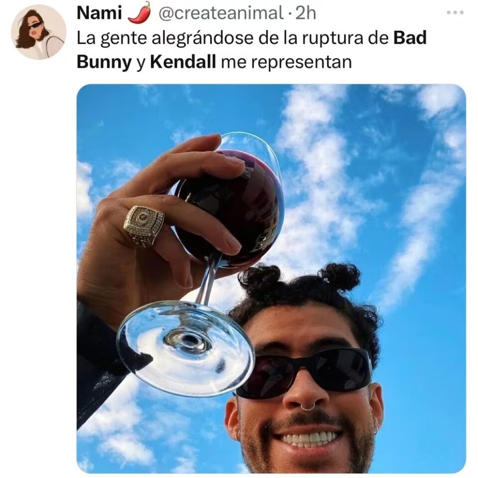 Bad Bunny y Kendall Jenner. Los mejores memes de su ruptura