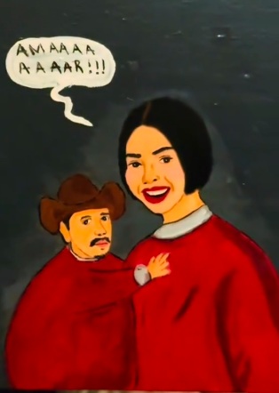TikToker convierte memes de Ángela Aguilar en arte |VIDEO